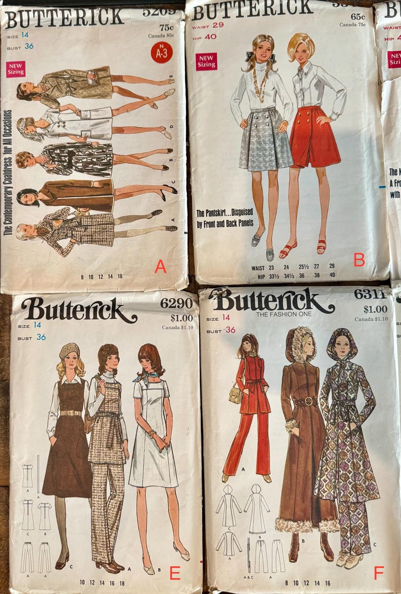 Vintage Butterick Sewing Patterns 1930s-1980s | Simplicity, Mccall's ...