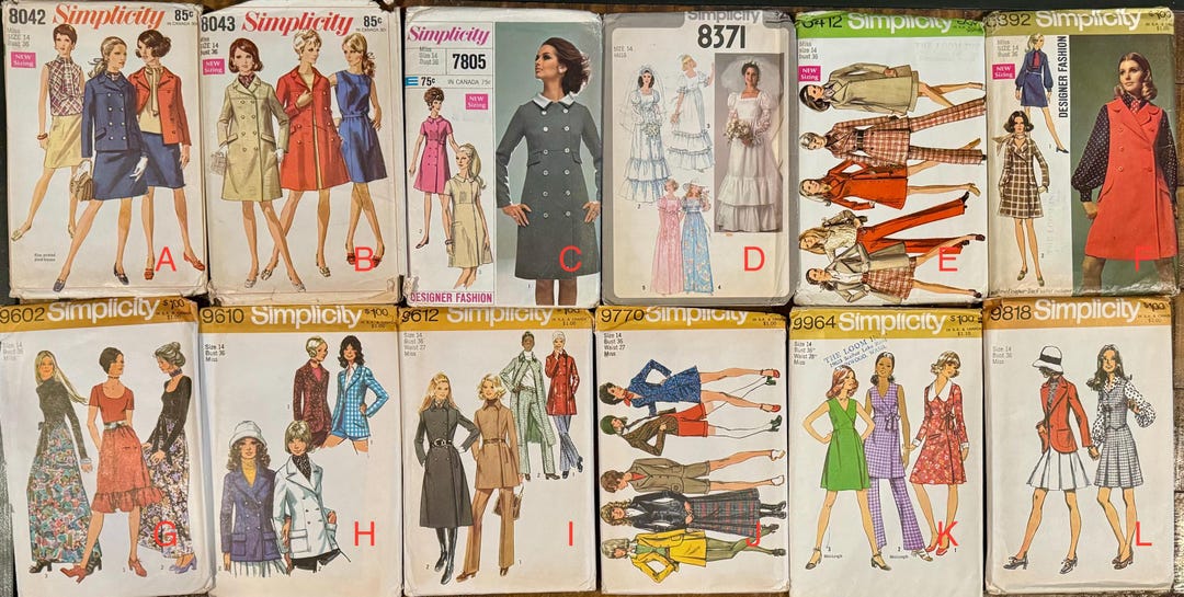 Vintage Simplicity Sewing Patterns 1900s Mid Centry Fashion Simplicity, Mccall's, Butterick ...