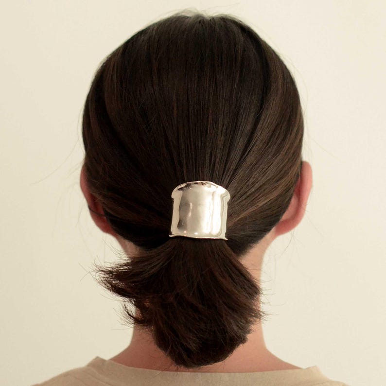 Metal Hair Ponytail Cuff Stick | Silver - Etsy