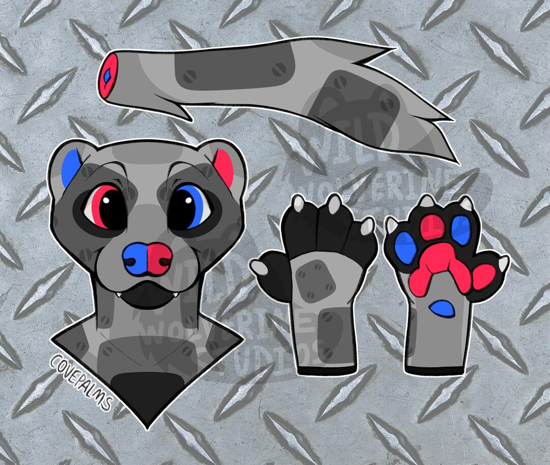 DIGITAL Robot Themed Ferret Furry Adopt Character Adoptable - Etsy