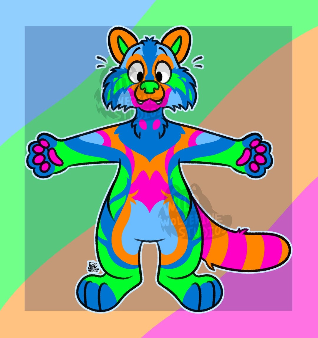 DIGITAL Raccoon Furry Adopt Character Adoptable - Etsy