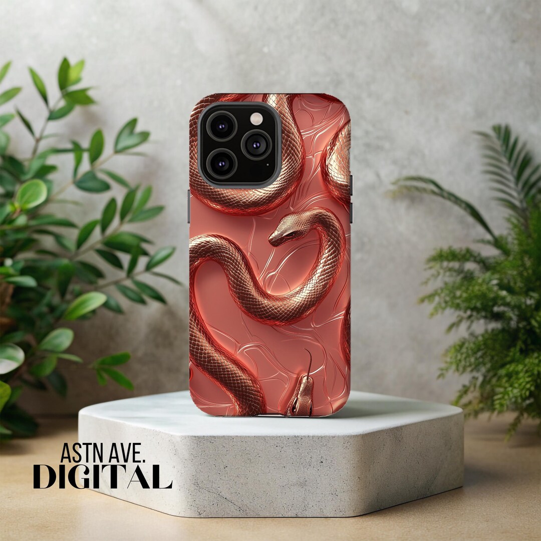 Metallic Snake iPhone Case, Magic Mushroom Phone Cover, Snake Lover ...