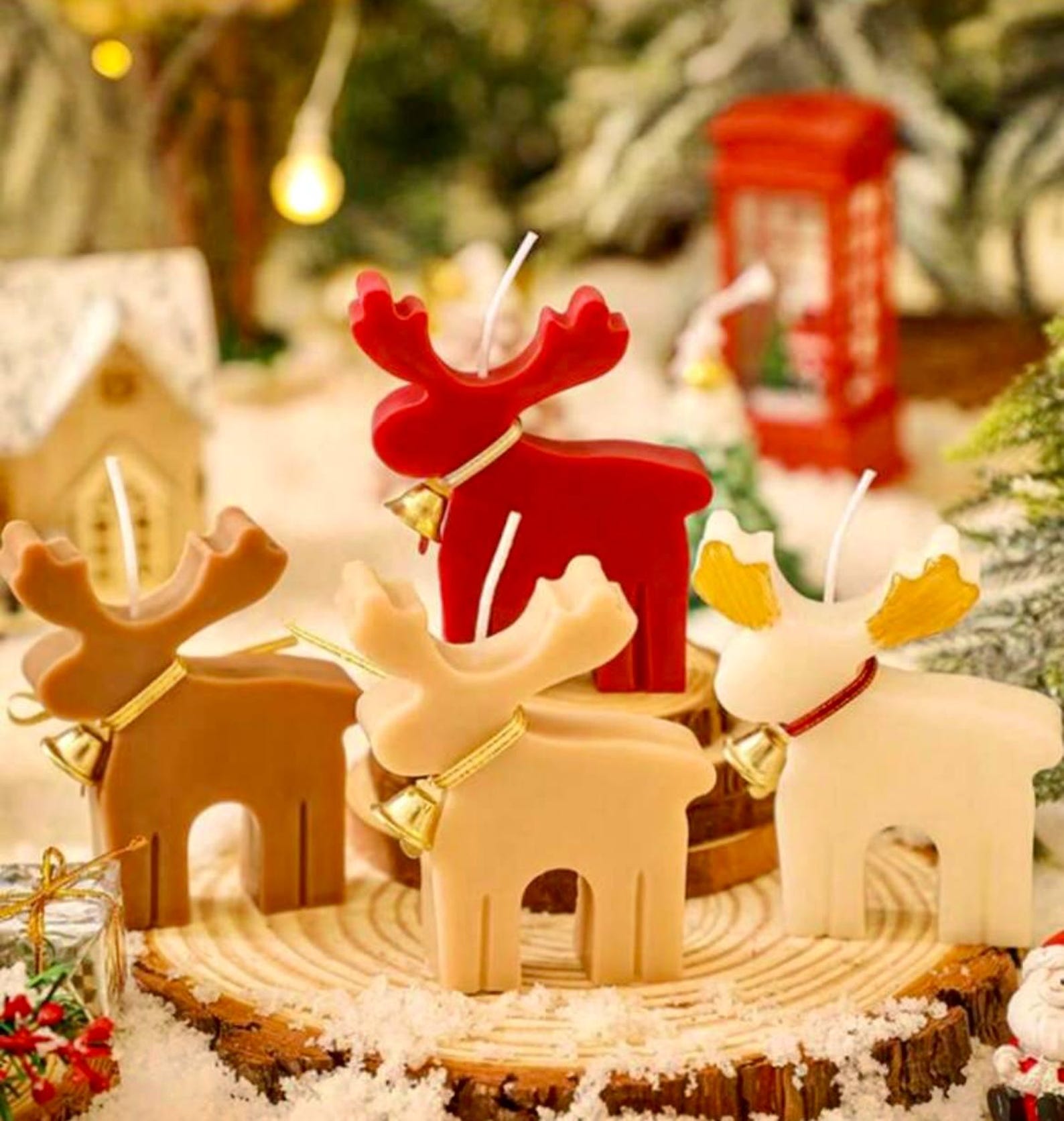 Small & Large Christmas Reindeer Candle| Holiday Gift Idea|seasonal ...