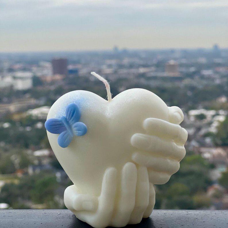 Soy Wax Candle| Embrace of Love Heart Candle| Romantic Valentine’s Day ...