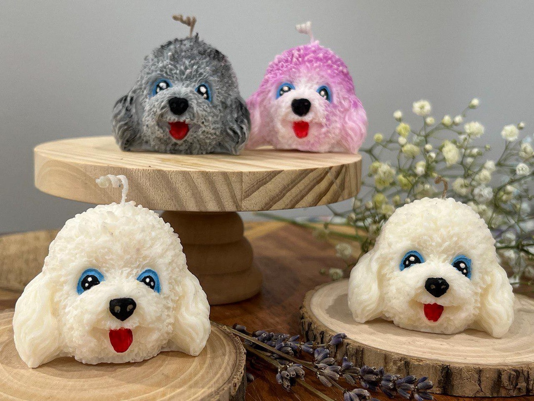 Cute Dog Candles| Handmade Soy Candle| Custom Scented & Color Candles ...