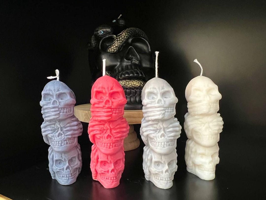 Halloween Skull Stack| Hear No Evil, See No Evil, Speak No Evil Skull ...