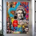 Banksy Queen Elizabeth Graffiti Pop Art Canvas, Banksy Style Pop Art ...