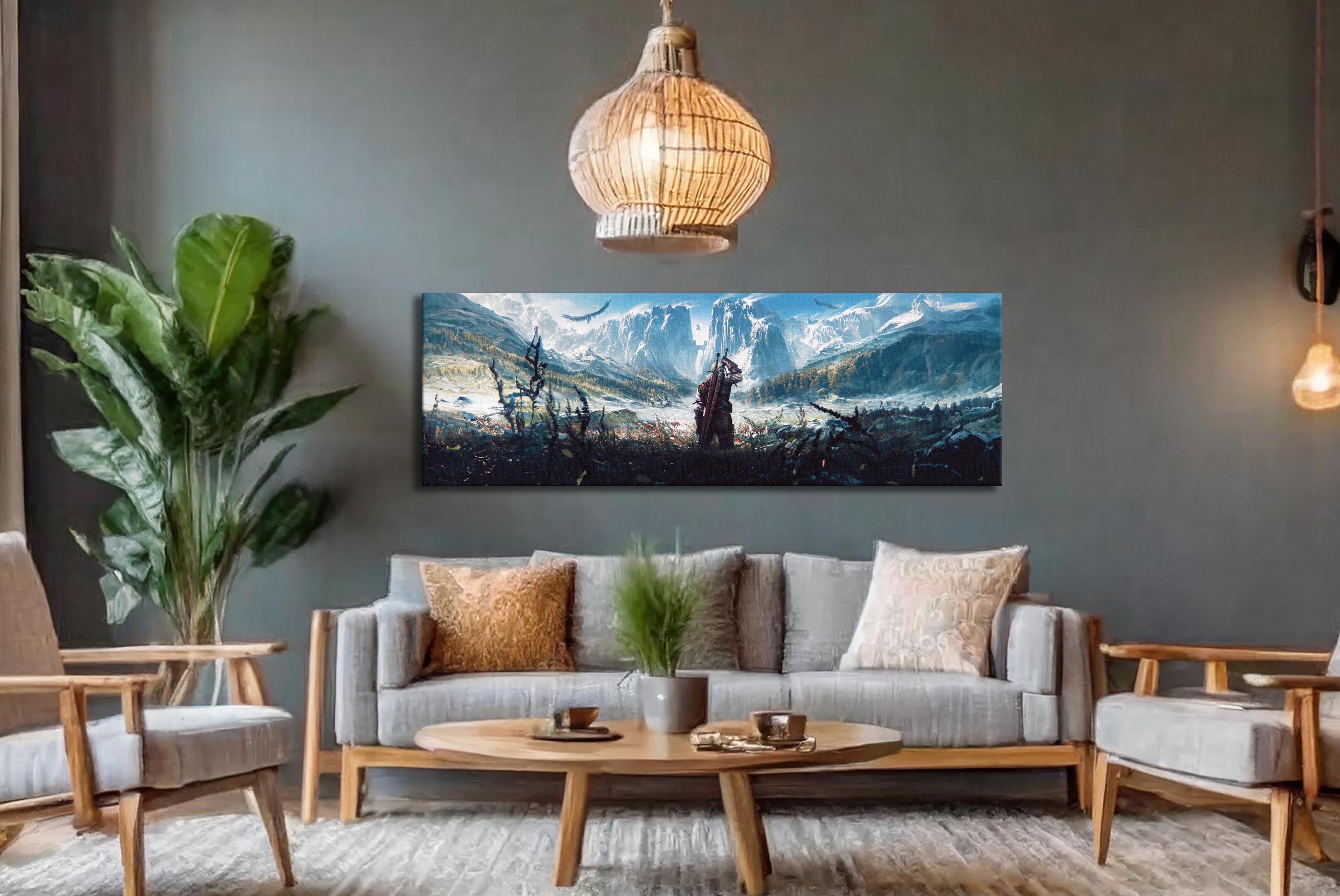 The Witcher 3 Canvas Print, Witcher 3 Canvas Geralt of Rivia Wall Decor ...