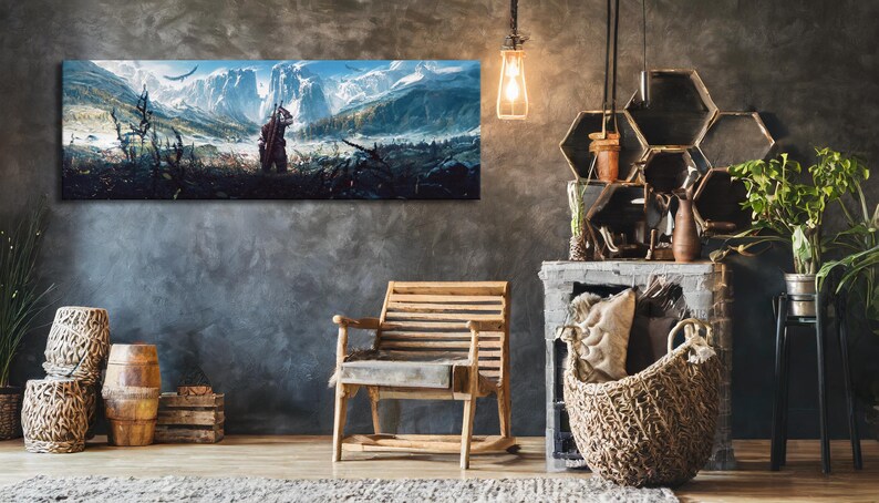 The Witcher 3 Canvas Print, Witcher 3 Canvas Geralt of Rivia Wall Decor ...