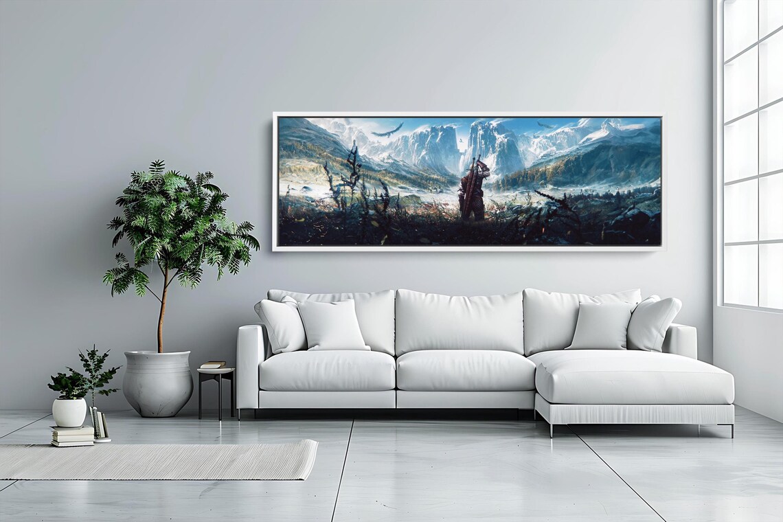The Witcher 3 Canvas Print, Witcher 3 Canvas Geralt of Rivia Wall Decor ...
