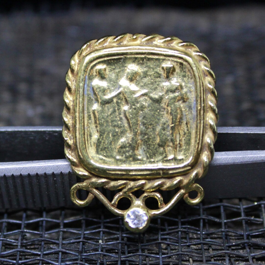 Handmade Diane and Acteon Ring: 24K Gold Over Solid Silver - Etsy