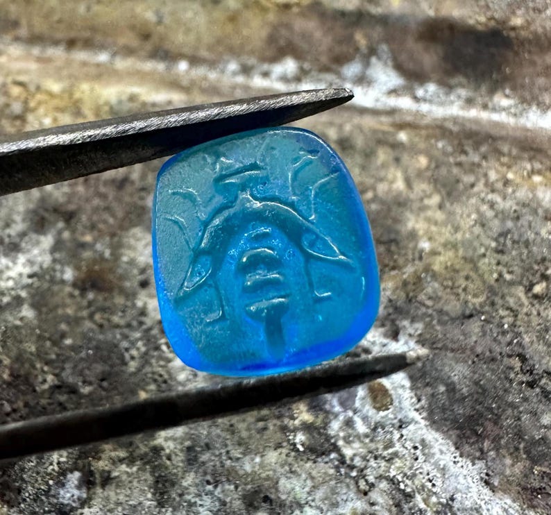 Handmade Glass Greek Bee Intaglio for Make Jewelry, Antique Looks ...