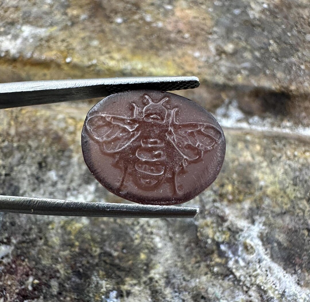 Handmade Enamel Greek Bee Intaglio for Make Jewelry - Antique Looks ...