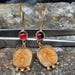 Handmade Honey Bee Enamel Intaglio Earrings: Garnet, 925k Solid Silver ...