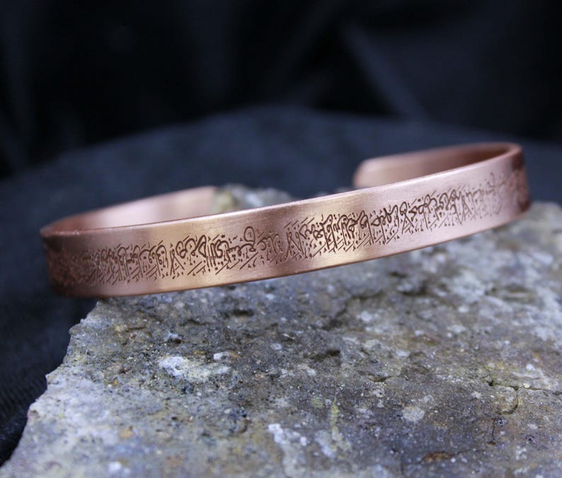 Personalized Pure Copper Cuff Bracelet: Handmade Energy Bangle - Etsy