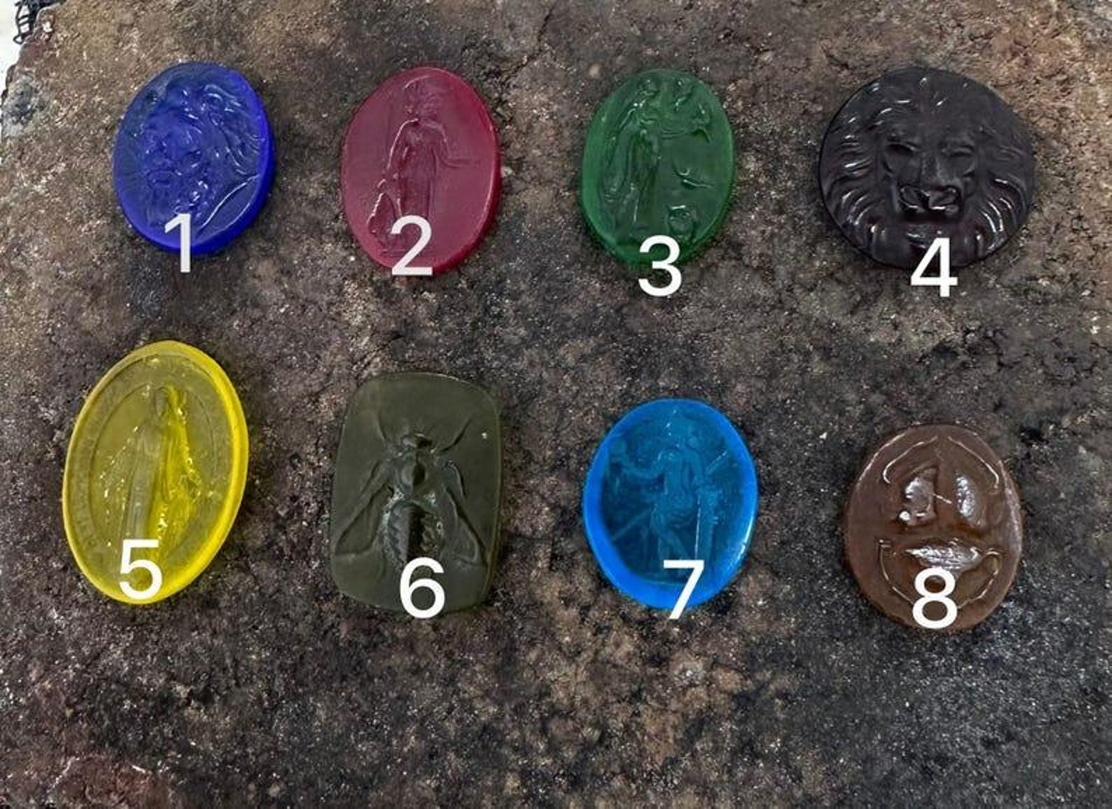 Handmade Glass Greek Bee Intaglio for Make Jewelry, Antique Looks ...