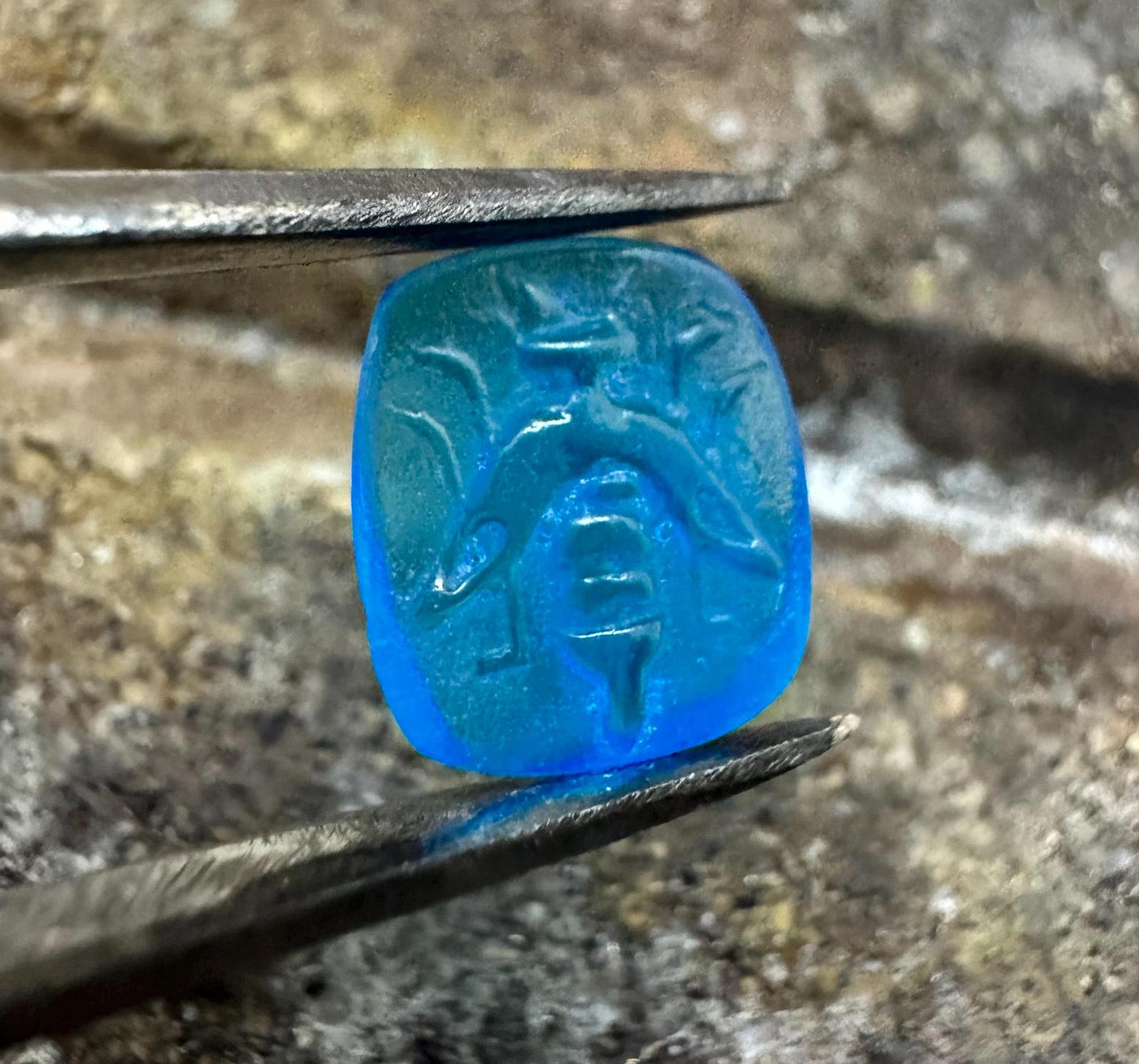 Handmade Glass Greek Bee Intaglio for Make Jewelry, Antique Looks ...