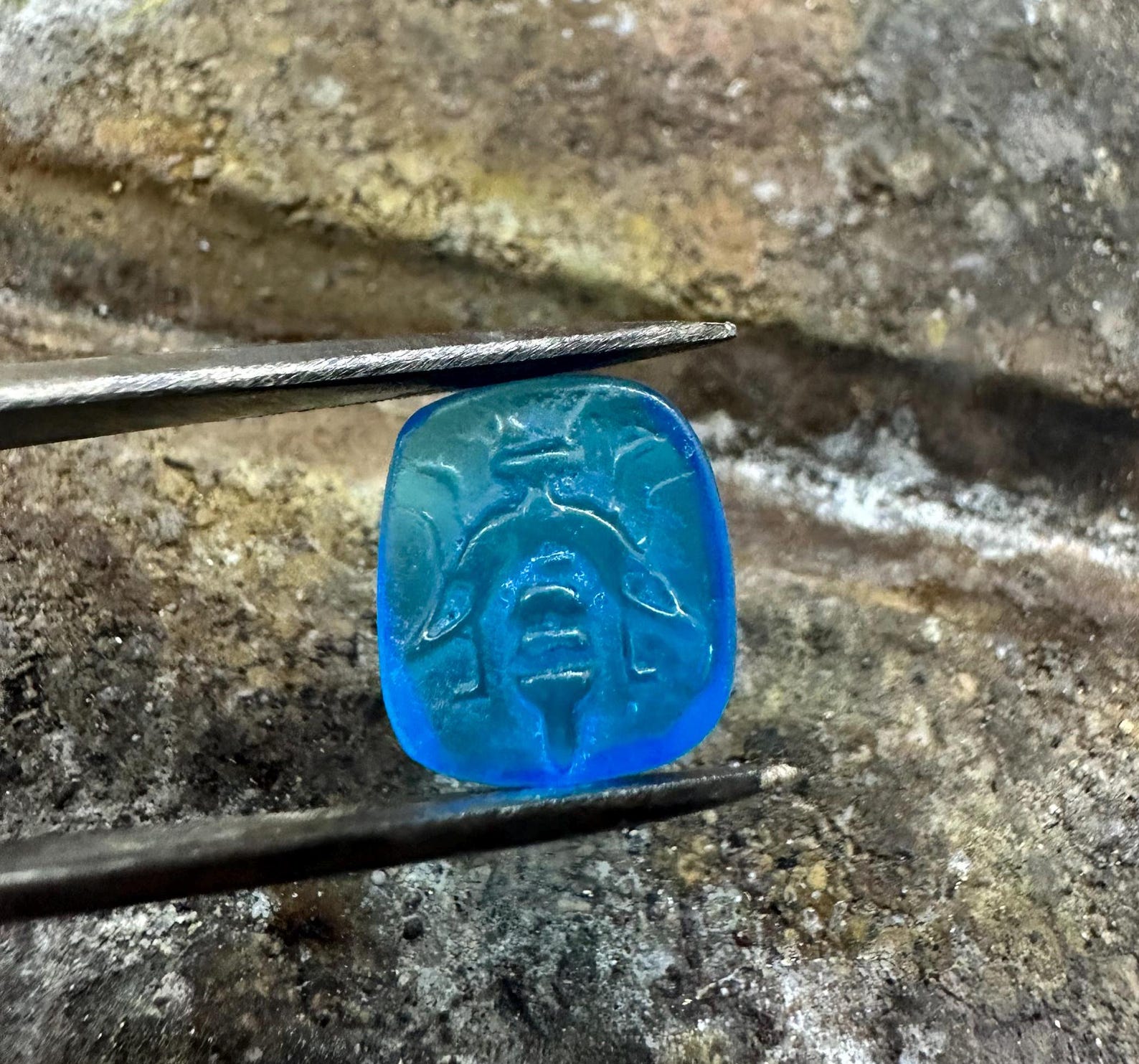 Handmade Glass Greek Bee Intaglio for Make Jewelry, Antique Looks ...