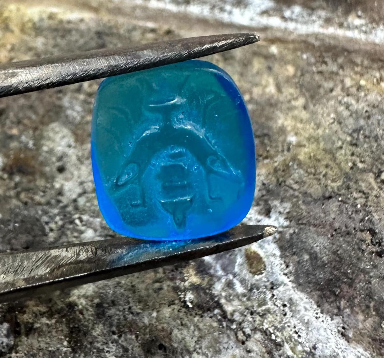 Handmade Glass Greek Bee Intaglio for Make Jewelry, Antique Looks ...