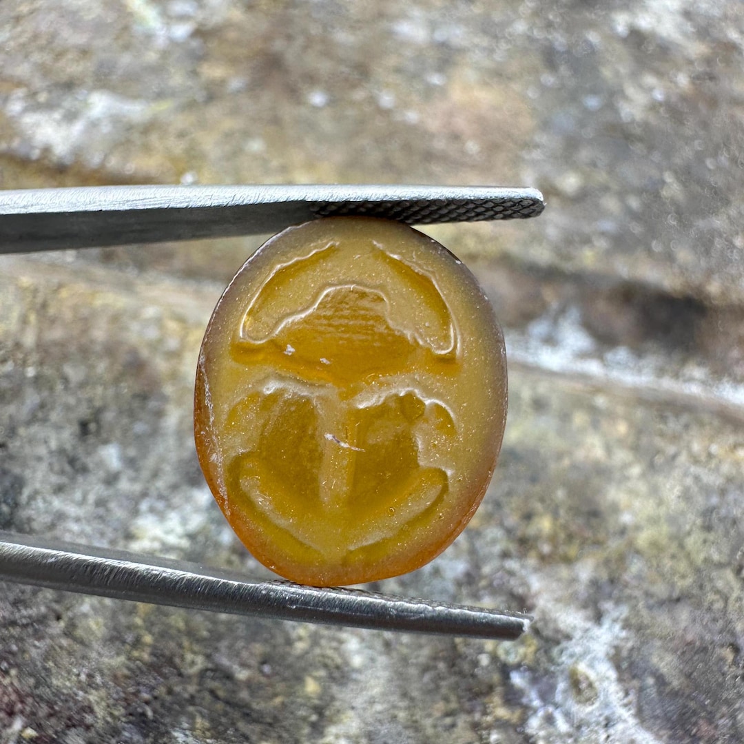 Handmade Glass Scarap Intaglio for Make Jewelry - Antique Looks Jewelry ...