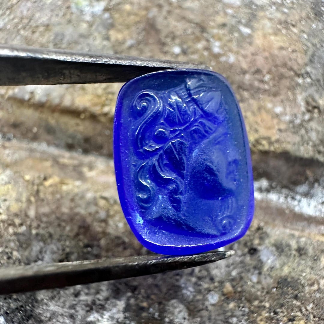 Handmade Glass Artemis Intaglio for Make Jewelry - Antique Looks ...