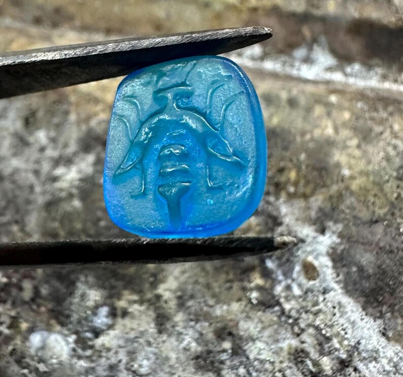 Handmade Glass Greek Bee Intaglio for Make Jewelry, Antique Looks ...
