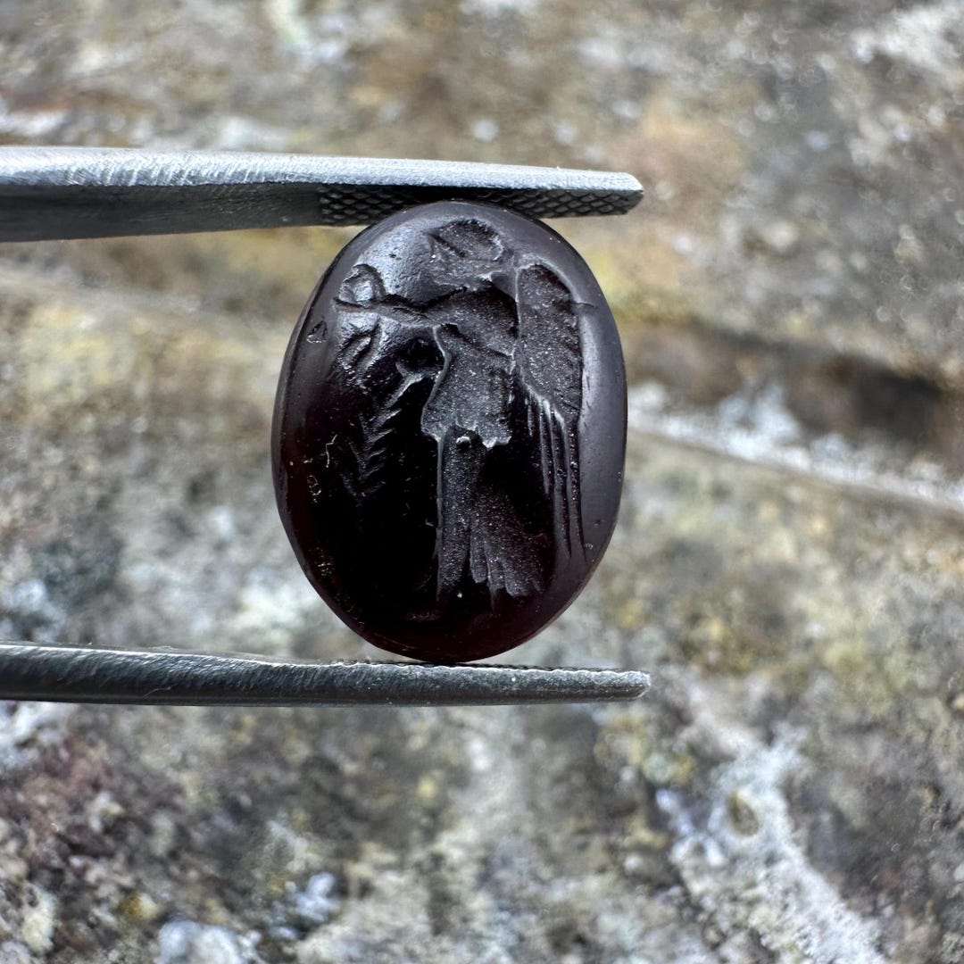 Handmade Glass Greek God Angel Intaglio for Make Antique Looks Jewelry ...