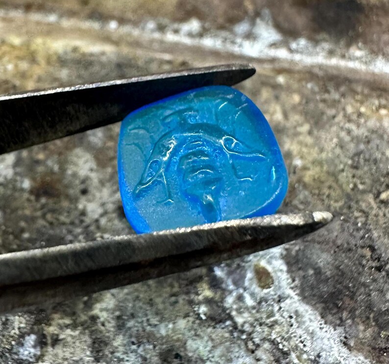 Handmade Glass Greek Bee Intaglio for Make Jewelry, Antique Looks ...