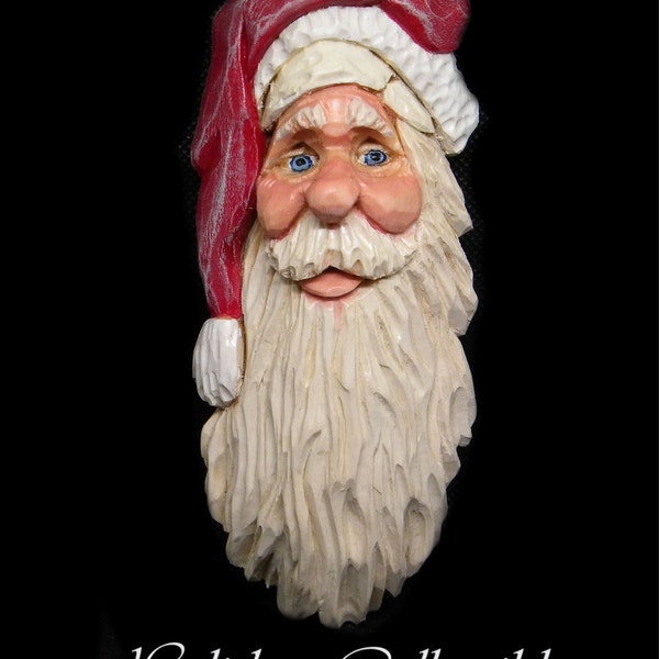 Santa Head Ornament - Etsy