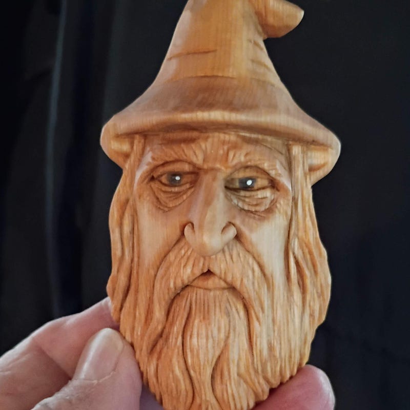 Hand Carved Wizard - Etsy