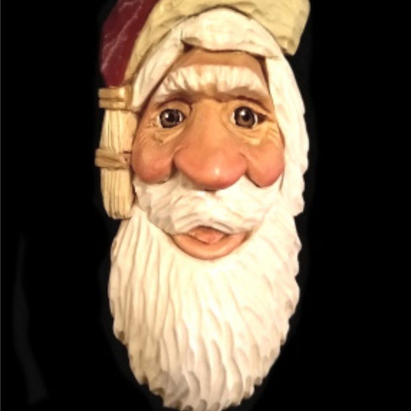 Carved Santa - Etsy