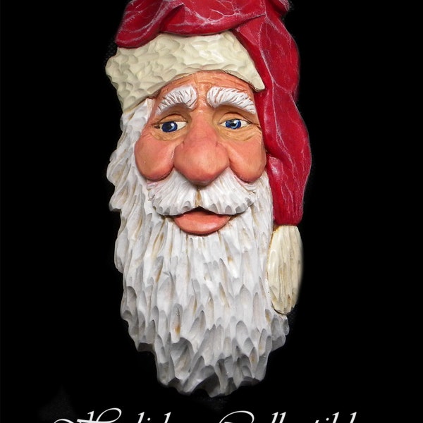 Santa Head Ornament - Etsy
