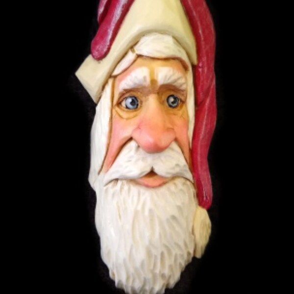 Hand Carved Santa - Etsy