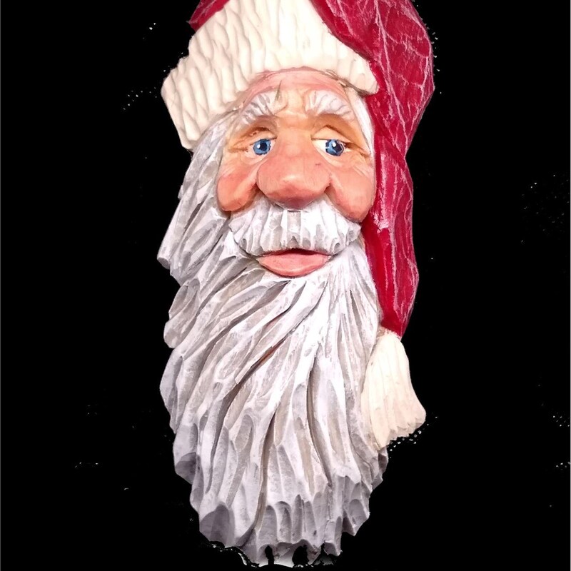Carved Santa - Etsy