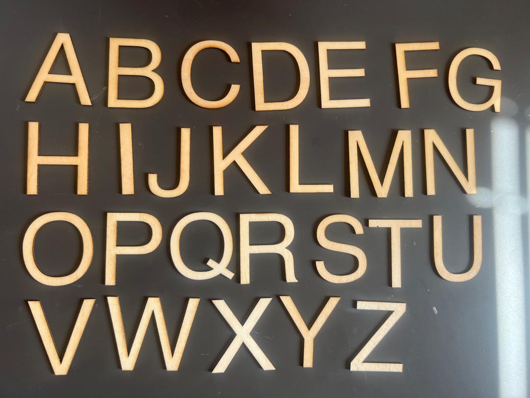 Wooden MDF Font Letters Craft Scrapbook Full Alphabet X 3 Sets 78 ...