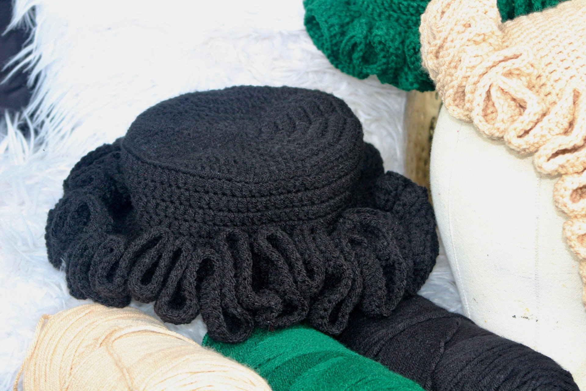 Crochet Ruffle Hat Pattern - Etsy