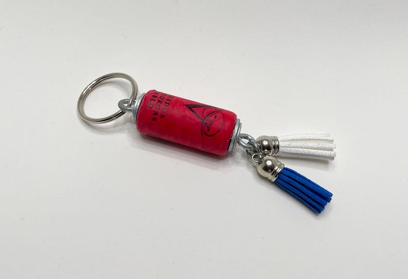 Handmade Patriotic Cork Keychains Red, White, and Blue - Etsy