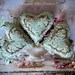 Three Wee Embroidered Felt Hearts - Etsy