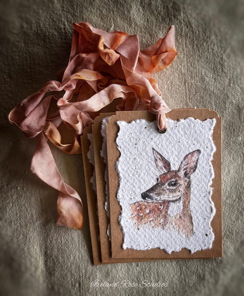 Handmade Deer Gift Tags - Etsy