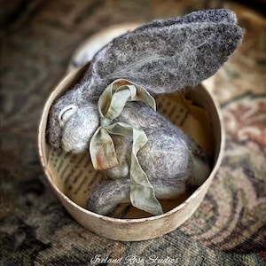 Made to Order Needle Felted Sleeping Bunny in a Box - Etsy