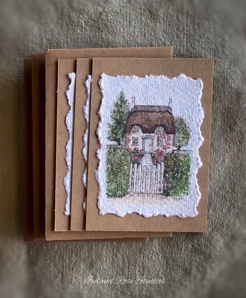 Miniature Coral Cottage Enclosure Cards - Etsy