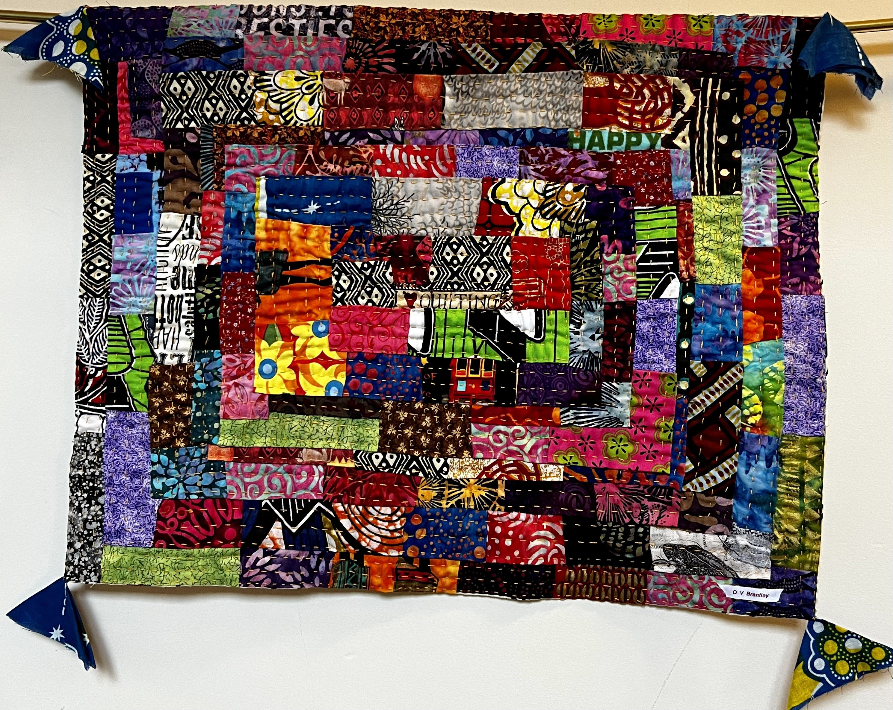 Working Happy Kawandi 23 X 19 Inch Art Quilt - Etsy