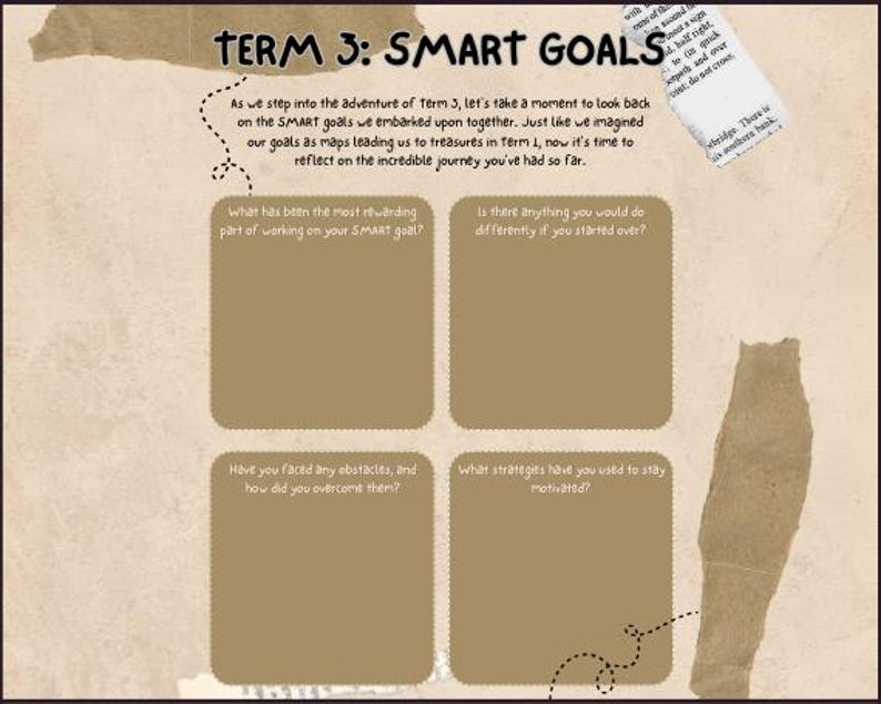 BTS 4 Page SMART Goals Worksheet/goal Setting/new Years Resolution ...