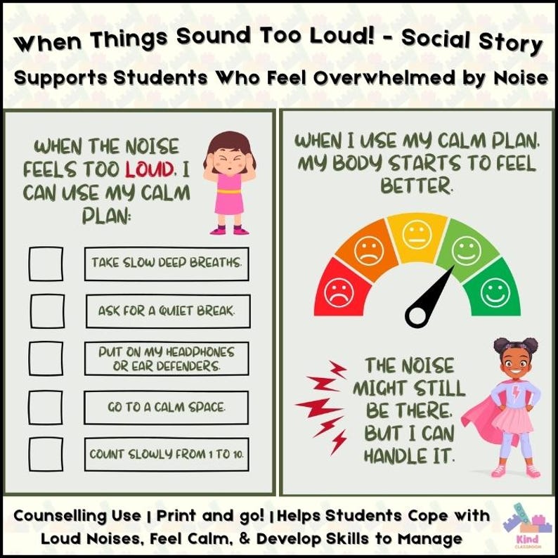 Social Story for Coping With Loud Noise | Noise Sensitivity | SEL ...