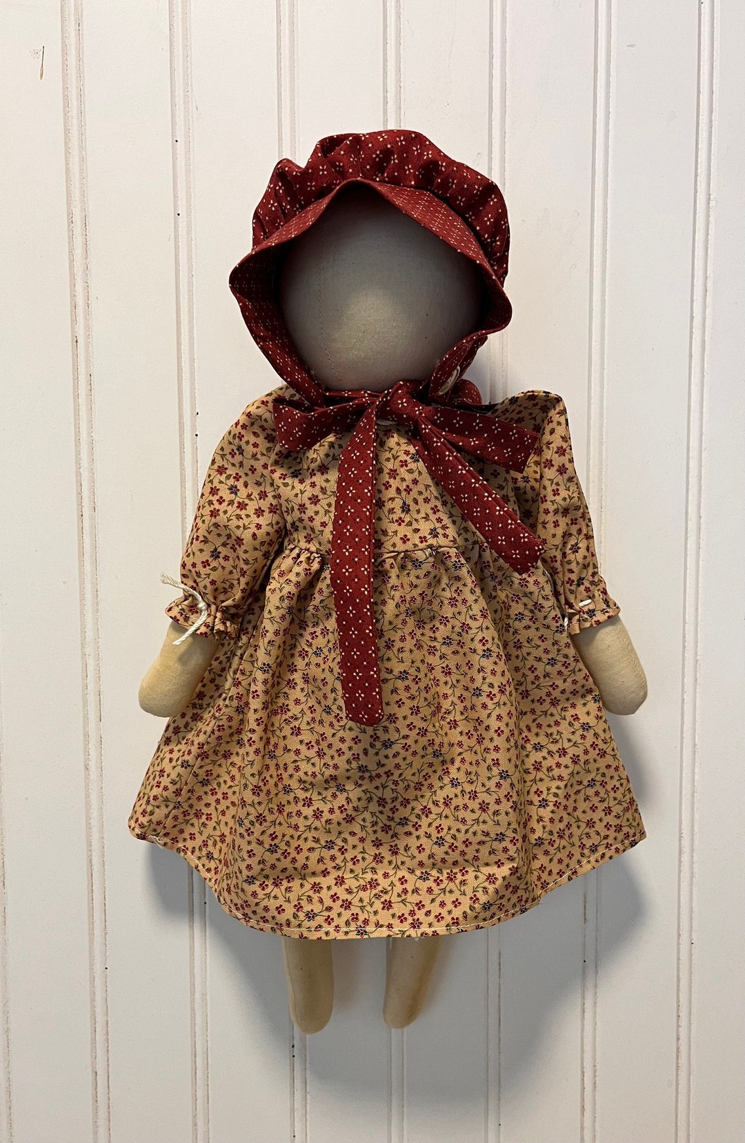 Primitive Farmhouse Folk Art Prairie Doll Lillie - Etsy