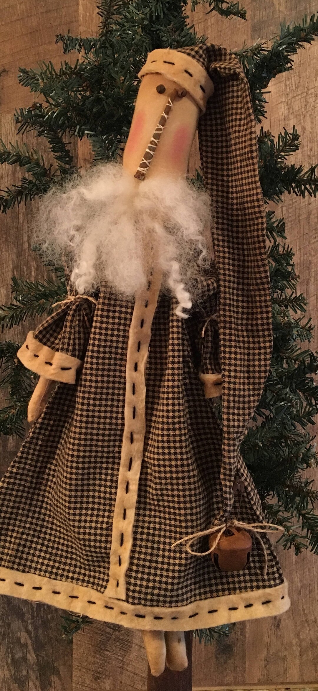 Primitive Folk Art Farmhouse Santa Claus Old Fashioned - Etsy