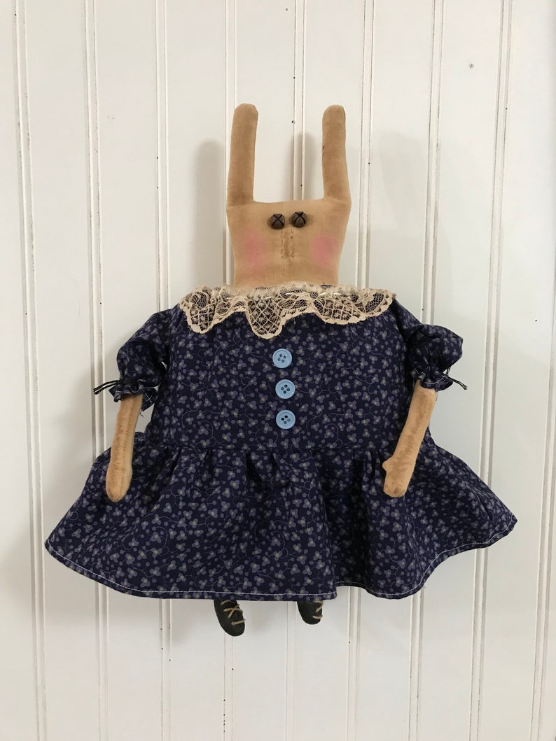 Folk Art Primitive Bunny Rabbit Lula Belle - Etsy