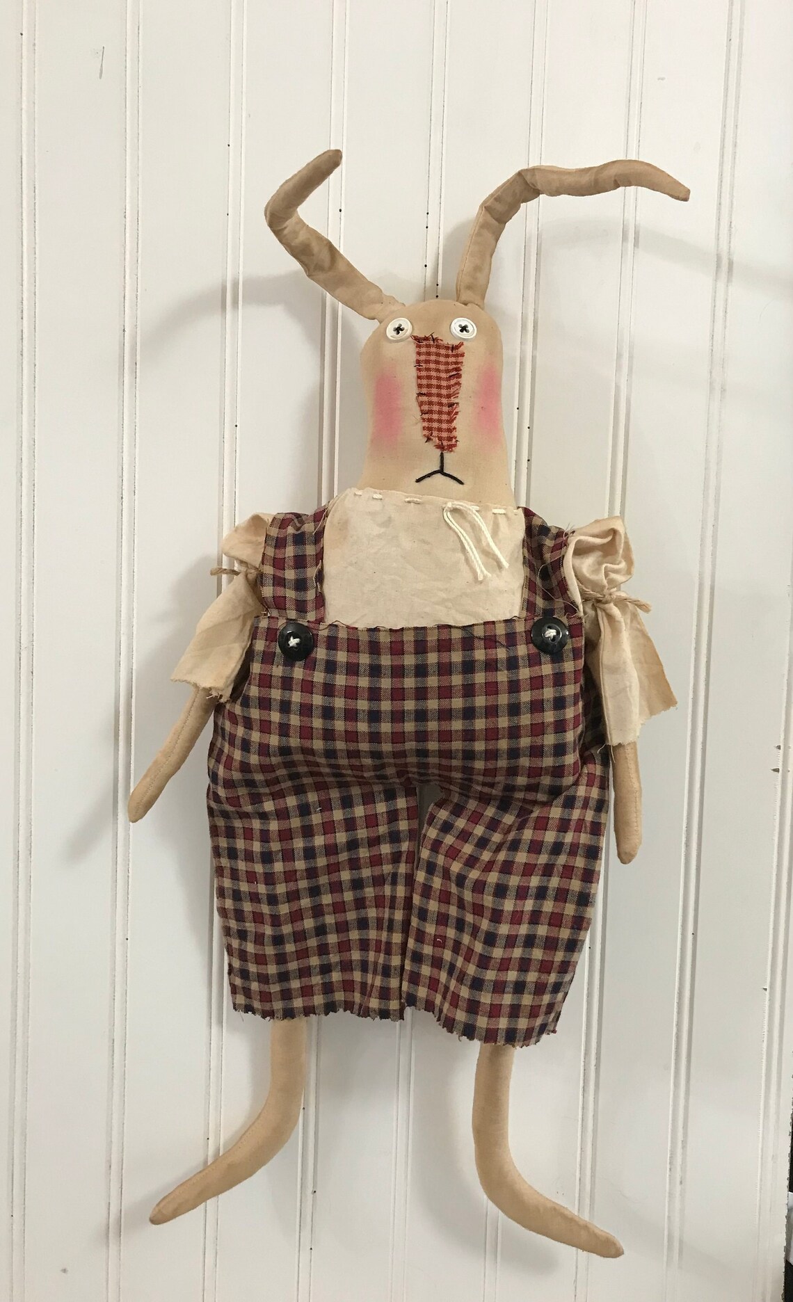 Primitive Easter Bunny Folk Art Spring Rabbit Roscoe - Etsy