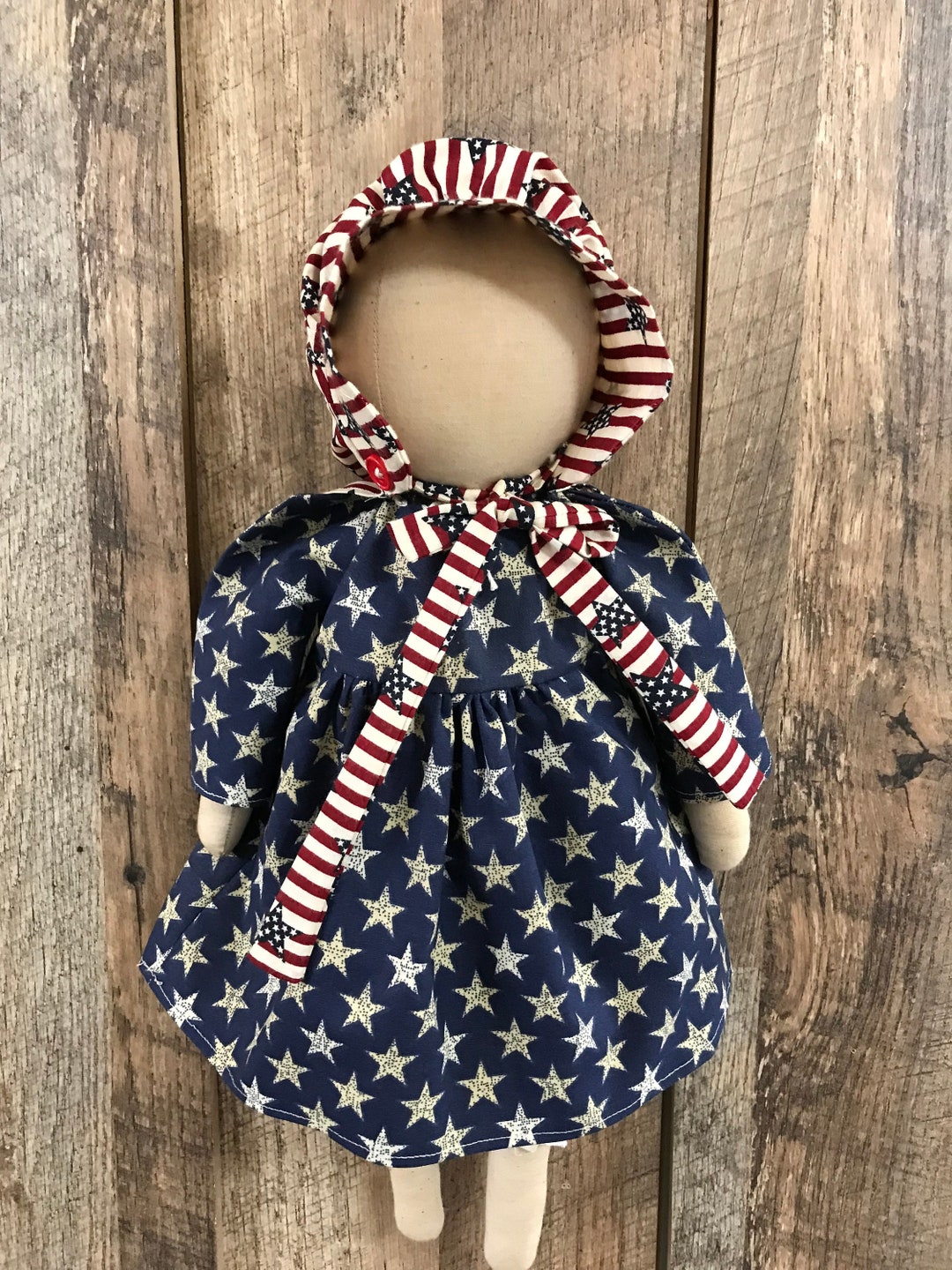 Primitive Americana Farmhouse Patriotic Prairie Doll - Etsy