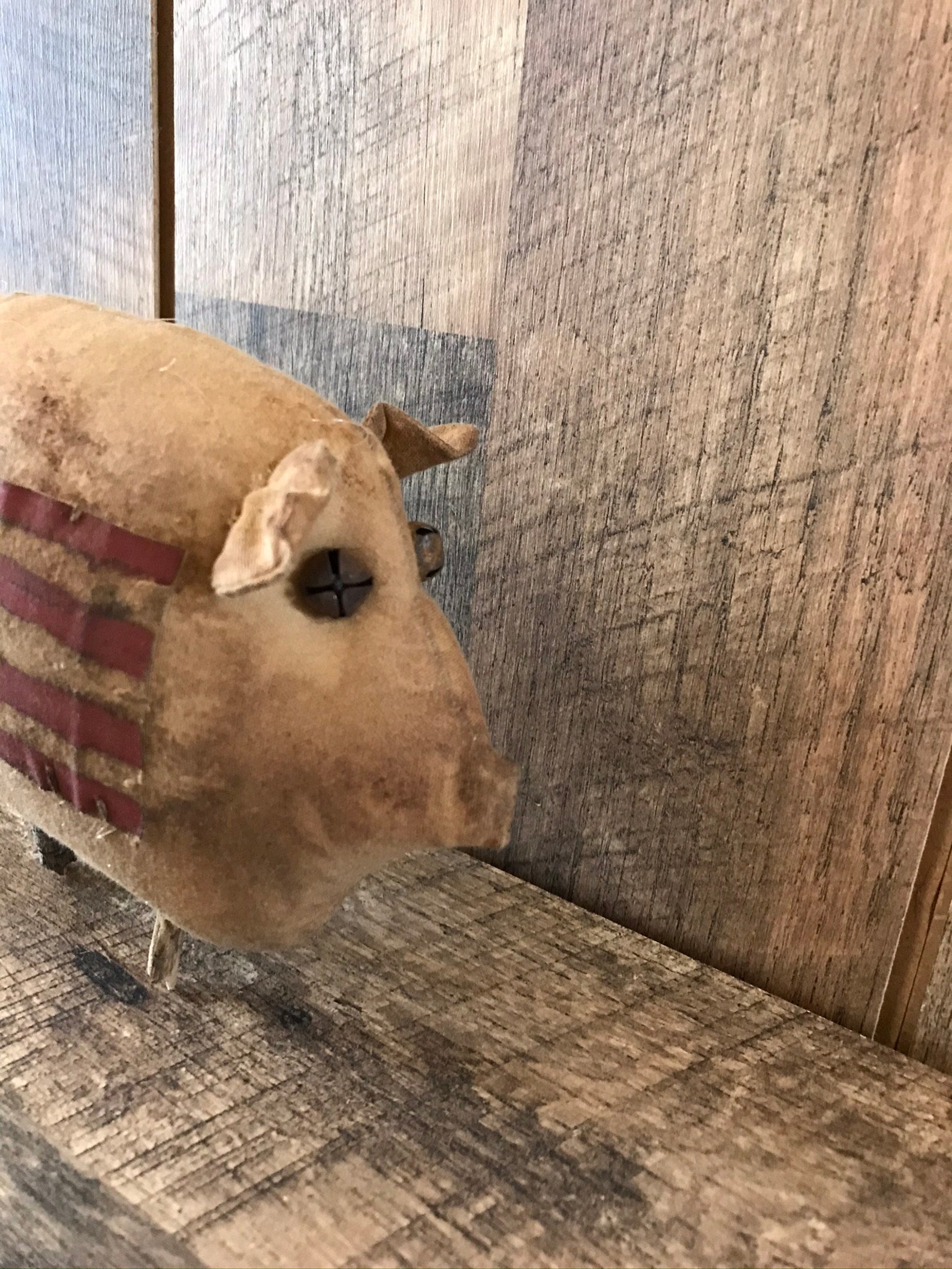 Primitive Folk Art Pig Shelf Sitter Americana | Etsy